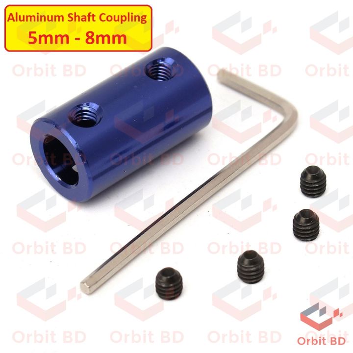 BLUE 5-8mm Aluminum Shaft Coupling 5mm To 8mm Clamp Universal Join ...