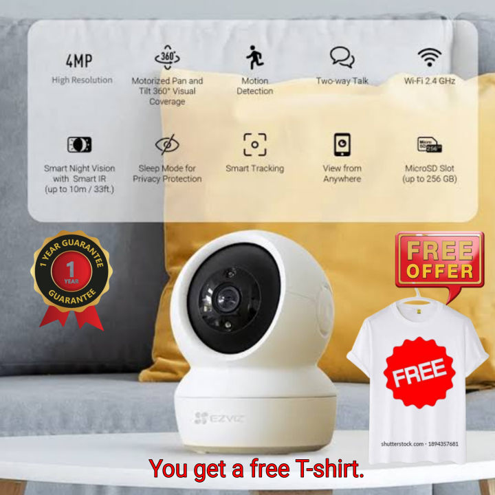 EZVIZ IP Camera H6C / C6N 1080p Indoor Pan/Tilt WiFi Security Camera ...