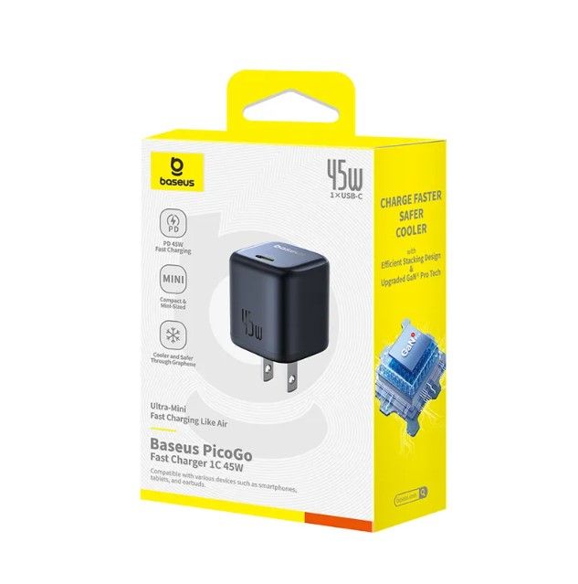 Baseus 45W Charger, PicoGo C1 USB C Charger Block Fast Charging ...