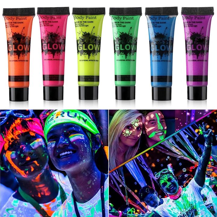 8-color Body Face Paint Kit UV Glow Oil Painting Paint Pigment Non ...