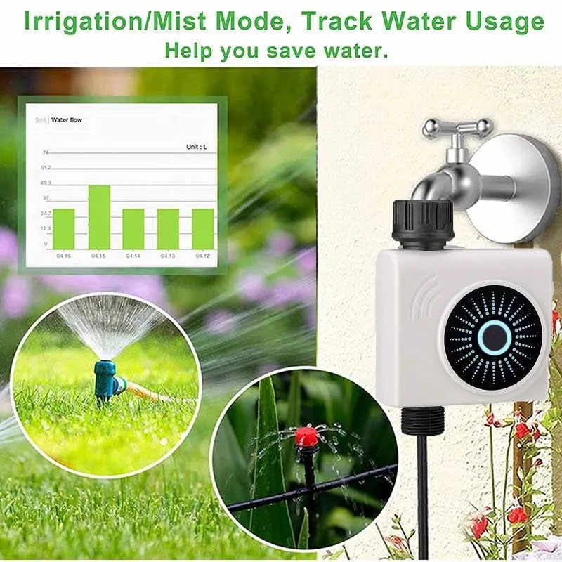 Remote Controlled via Smartphone Water Timer Bluetooth and Wifi Garden ...