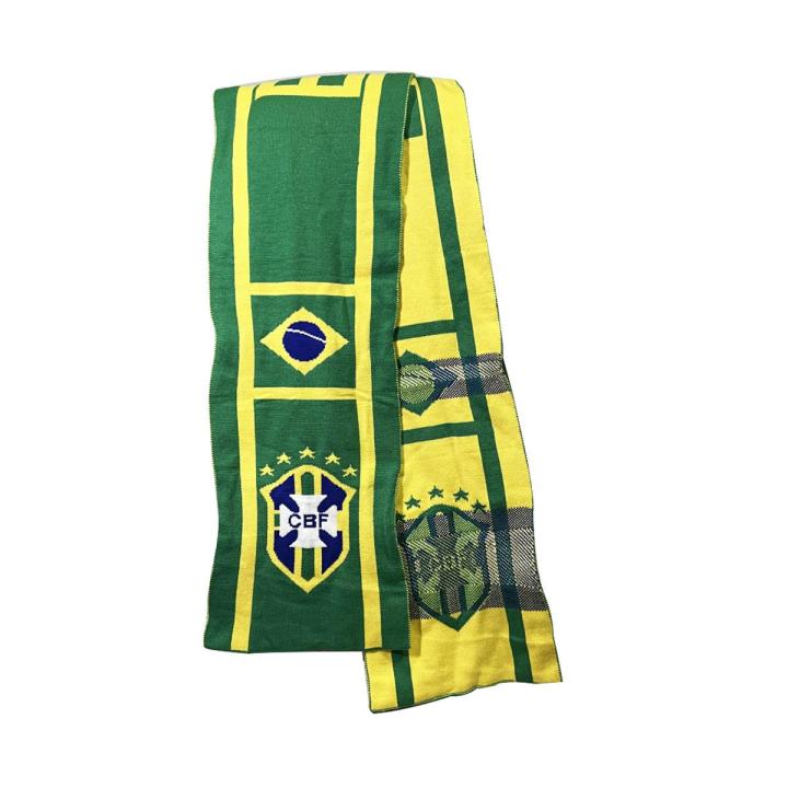 Brazil National Football Team Scarf Knitted CBF Logo Fan Muffler ...