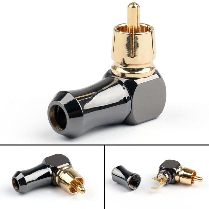 RCA Copper Audio Video Connector Soldering Adapter Right Angle Male ...