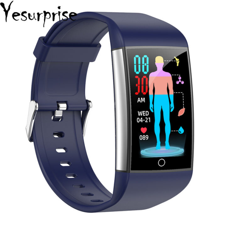 Yesurprise TK76 Smart Watch Sleep ECG Body Fat Heart Rate Temperature Detection 1.47" Touch ...