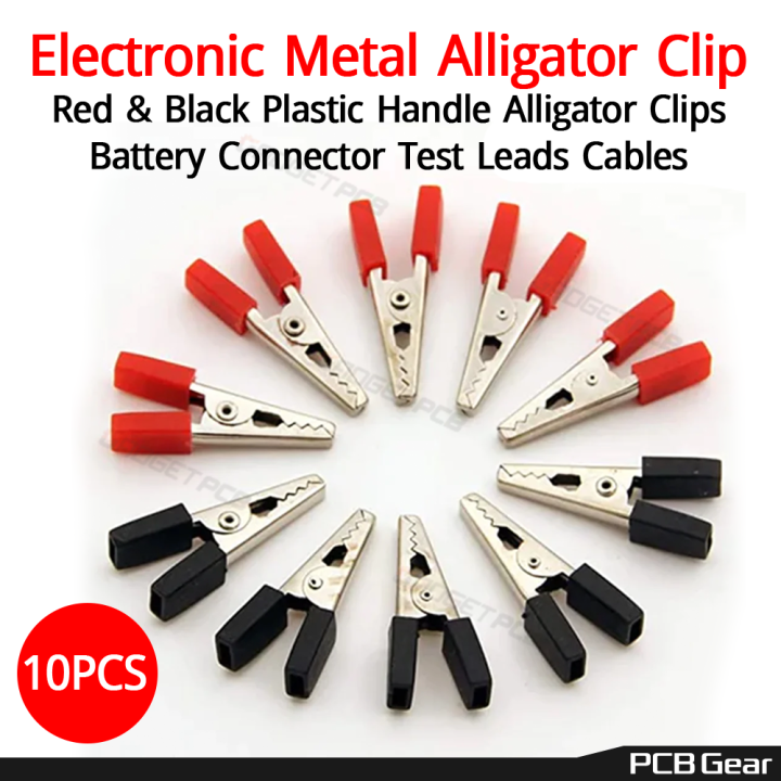 Red & Black Electronic Species Metal Alligator 34mm Clip Red & Black ...