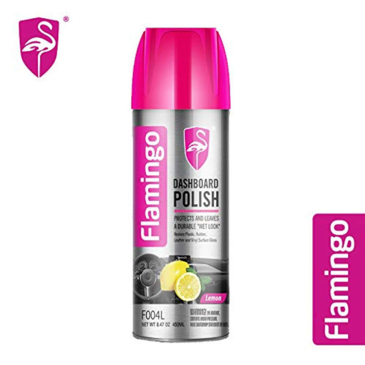 Flamingo Dashboard Polish Lemon- 450 ml, Car Motorbike Leather, Plastic ...