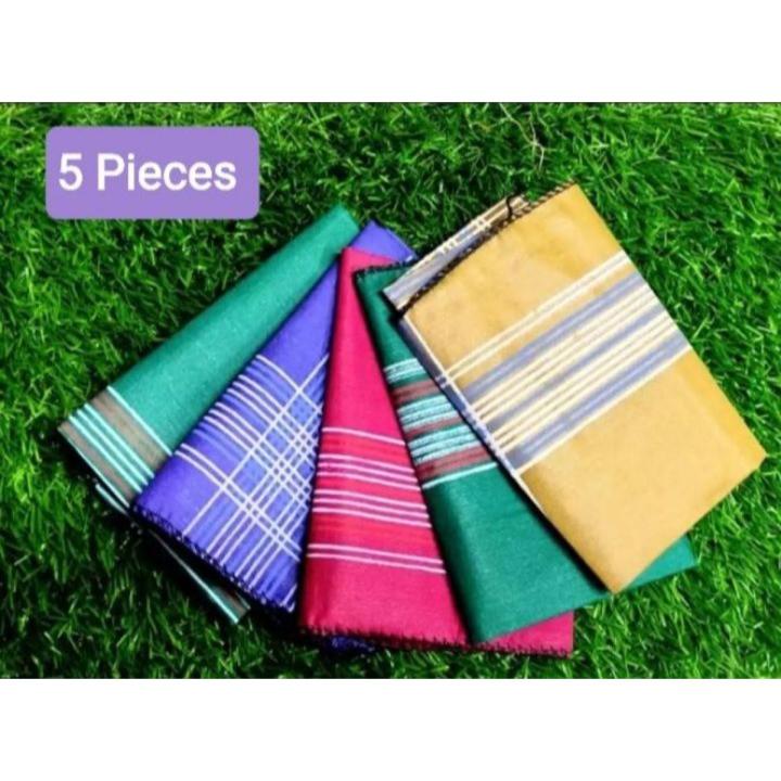 Soft Cotton Rumal or mini Pocket Handkerchief (5 pieces) | Daraz.com.bd