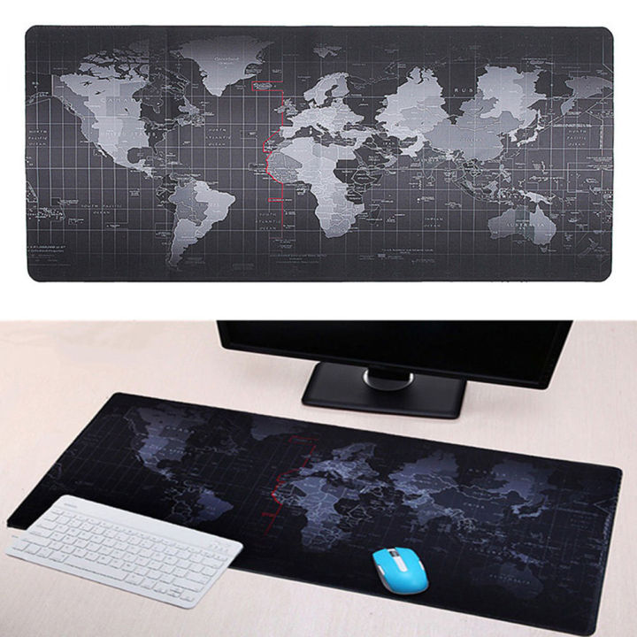 Office Mouse Pad Featuring World Map Design - Large Gaming Mouse Pad ...