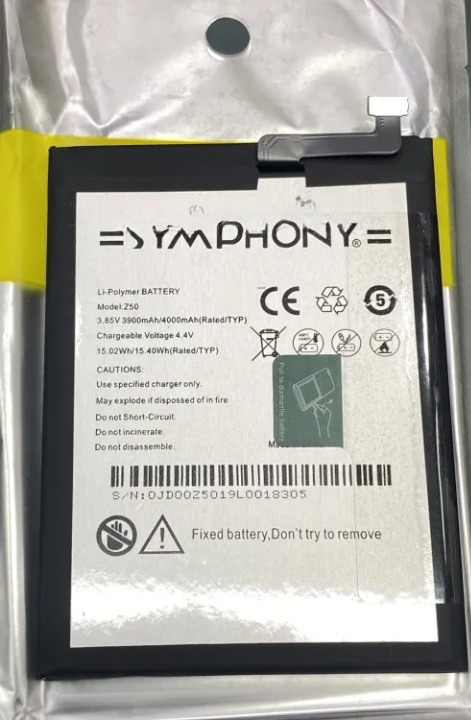 Symphony Z50 Brand New Fresh Replacement Mobile Battery - 4000 mAh ...