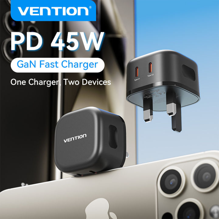 Vention 45W GaN Charger Fast Charging Type C super Quick Charger 2 ...