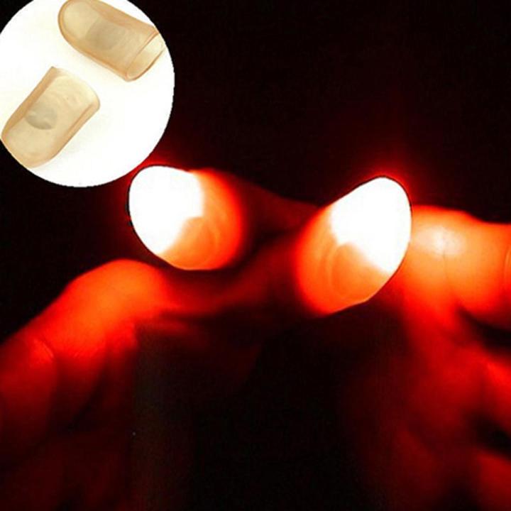 Magic Super Bright Light Up Thumbs Fingers Trick Appearing Light Finger ...