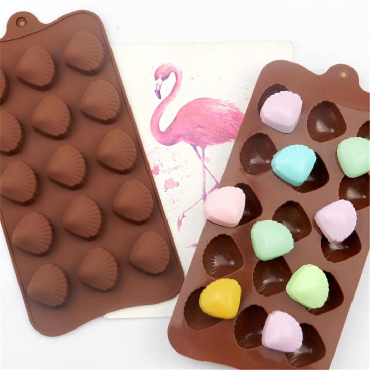 15 Cavities Almond Scallop Chocolate Mold Three-dimensional Mousse ...