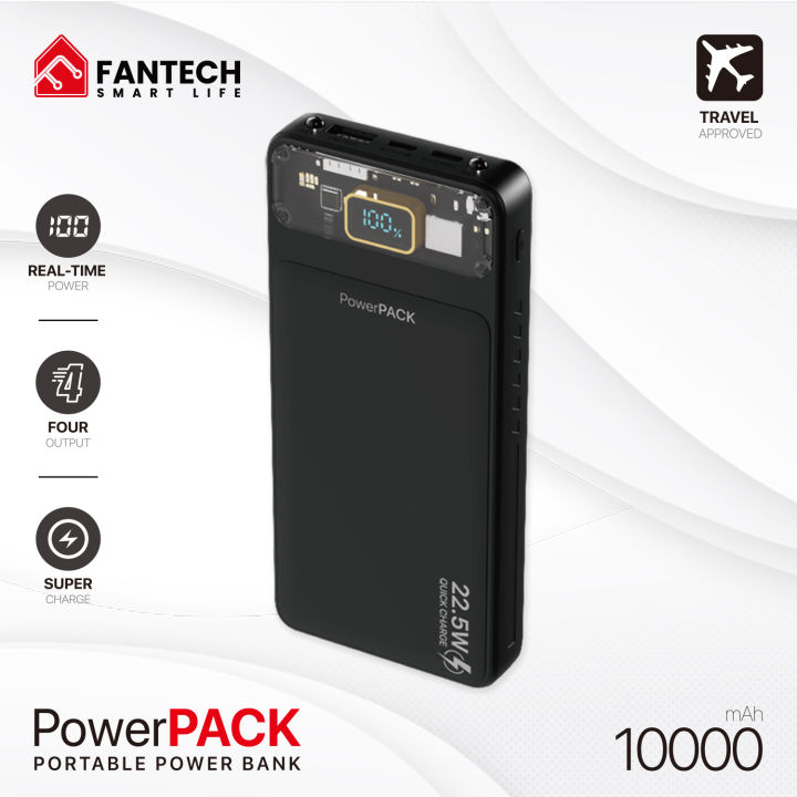 FANTECH T1 PowerBank 10000mAh Dual Output Quick Charge Airline Approved ...