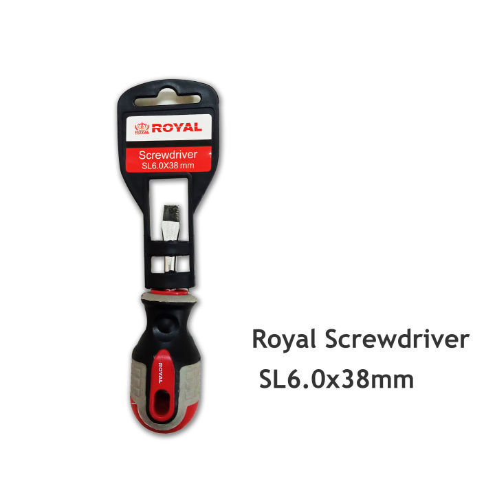 ROYAL SL6.0x38mm Slotted FLAT Screwdriver With Magnetic Tip Model RSD ...
