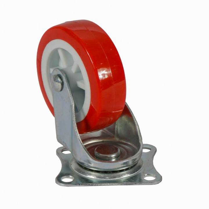 1 Inch 4PC Red colour Universal Swivel Casters Furniture Wheel Dual ...