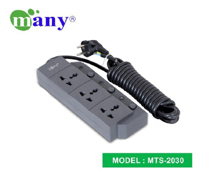 Multiplug Many Heavy Duty 3 Gang Model-MTS-2030-2 Pin Plug /5 Miter ...
