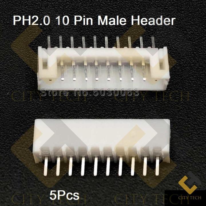2Pcs- 10Pin Female Housing JST XH Male Header 10 Pin 2.54mm Pitch Male Connector For Electronics ...