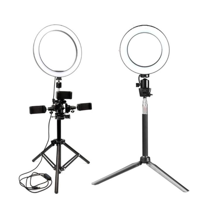 LED Selfie Ring with Tripod Stand and Cellphone Holder Live Streaming ...