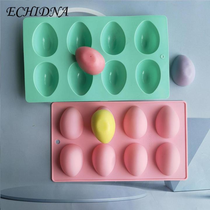 ECHIDNA Candy Mold Heat-resistant 8 Grids 3D Easter Egg Silicone Candy ...