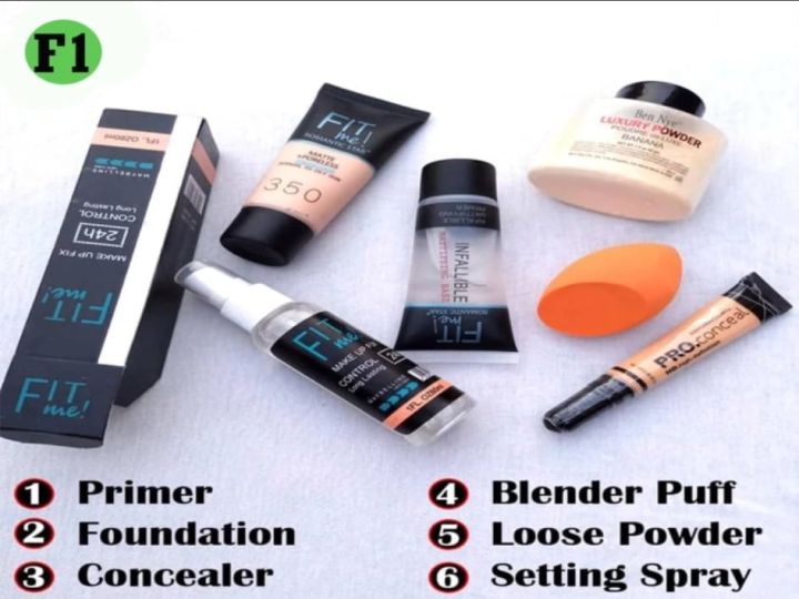 6 IN 1 MAKEUP COMBO SET WITH FULL MAKEUP COVERAGE | Daraz.com.bd
