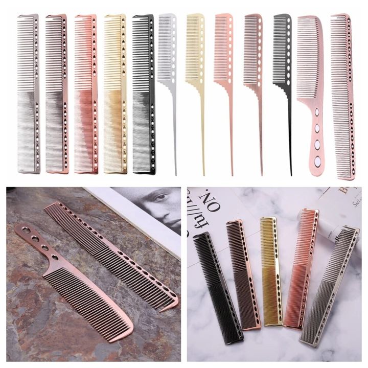 1pcs Metal Hair Comb Professional Salon Hairdresser Hair Cutting Combs ...