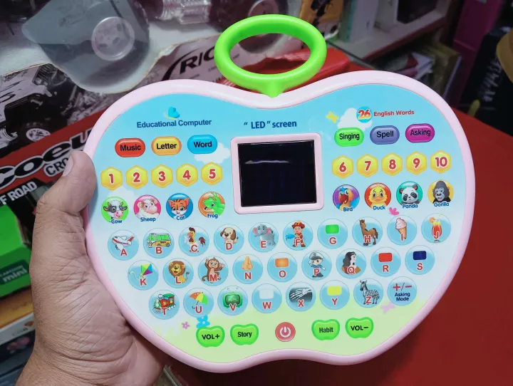 Educational Apple Computer and Learning ABCD, Words & Number Battery ...