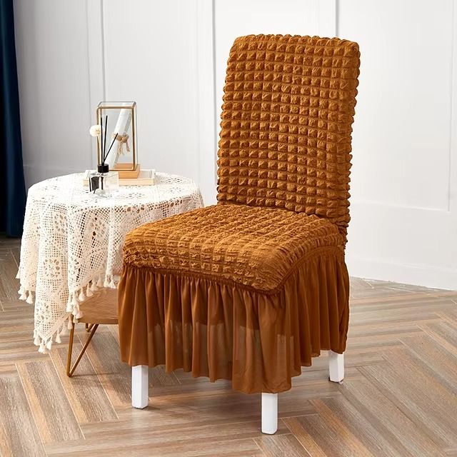 Single Chair Cover Deep Golden Color 1 pis | Daraz.com.bd