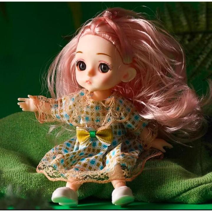 10cm Mini Jointed Doll Girls Movable Jointed Girl Body Retro Style ...