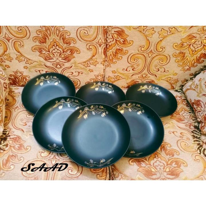 6 Pcs Exclusive Black Dinner Deep Plate 8.8'Inch PAragon Ceramic, Gift ...