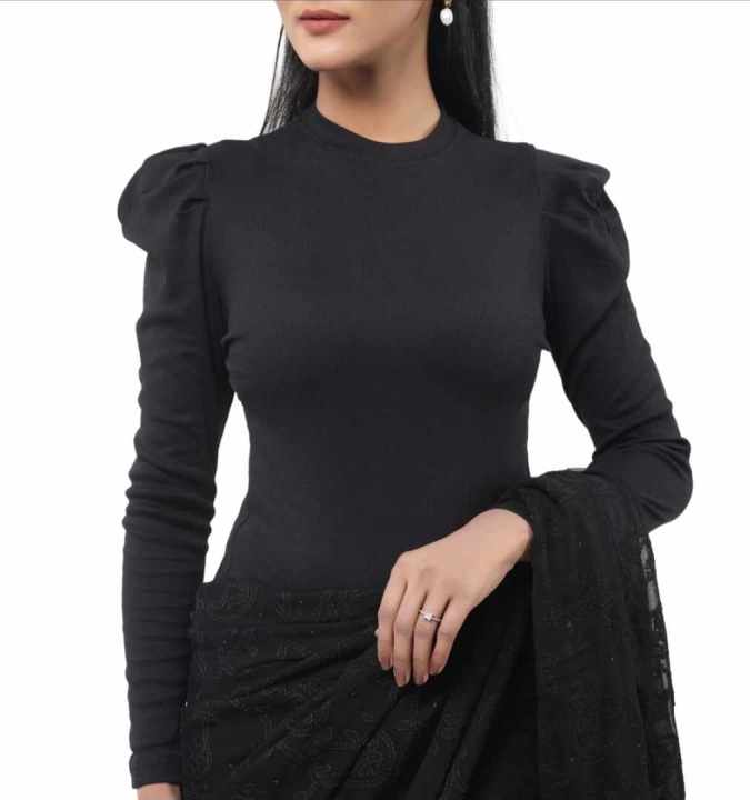 Full Sleeve Full Body Cotton Crop Tops Blouse for Women | Daraz.com.bd
