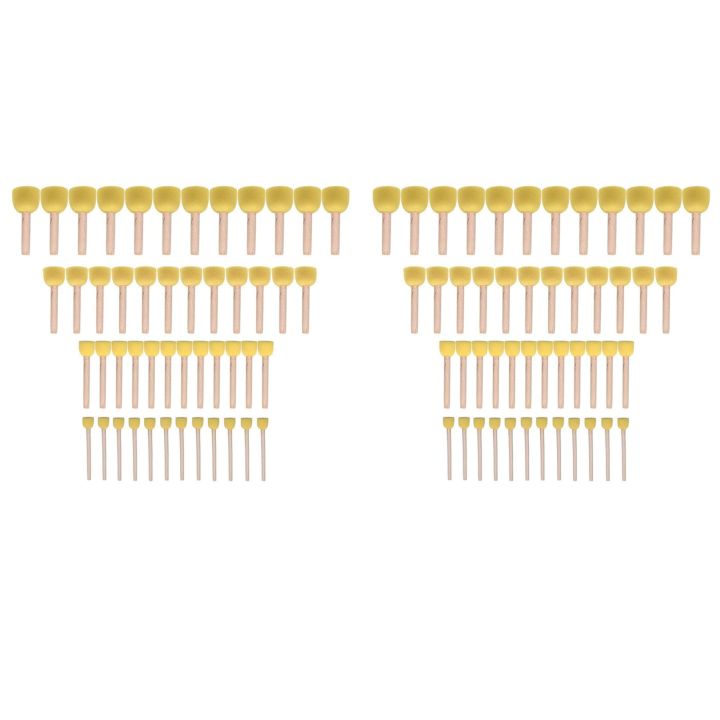 96-Piece Round Sponge Brush Set-Children's Painting Tools-Sponge ...