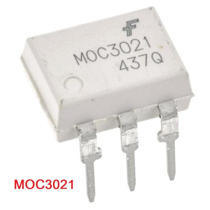 2Pcs MOC3021 MOC-3021 MOC 3021 Optocoupler Random Phase TRIAC Driven Optoisolator IC DIP 6 Pin ...