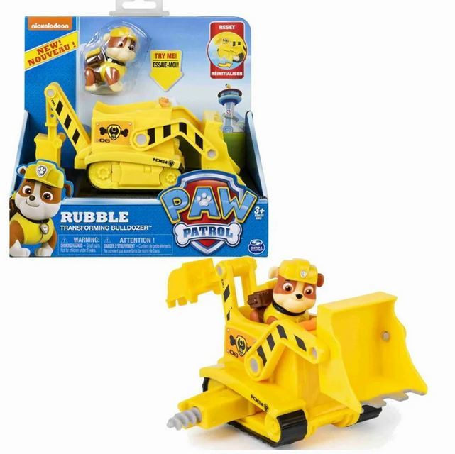 Paw Patrol Rubble’s Transforming Bulldozer with Pop-out Tools, for Ages ...