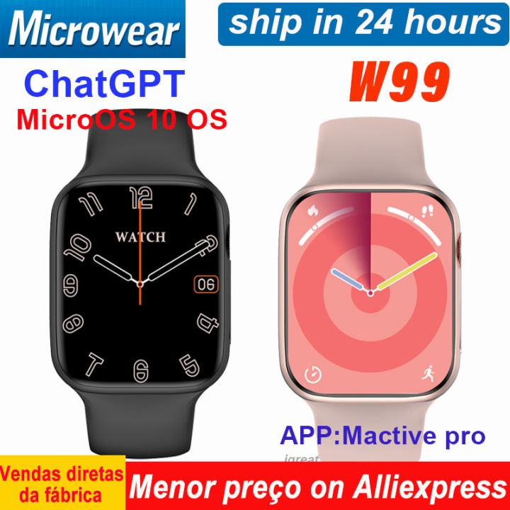 Microwear W99 ChatGPT Smart Watch Men 45MM OS10 Compass NFC Feeling Game Bluetooth Call Music ...