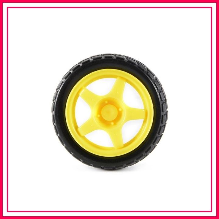 65mm Robotic Rubber Tier Wheel For Smart Robot Car TT Gear Motor ...