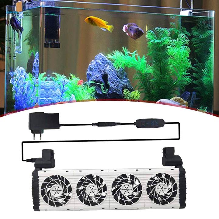 Tank Chiller for Aquarium Quiet Aquarium Water Cooling Fan (4 Fan ...