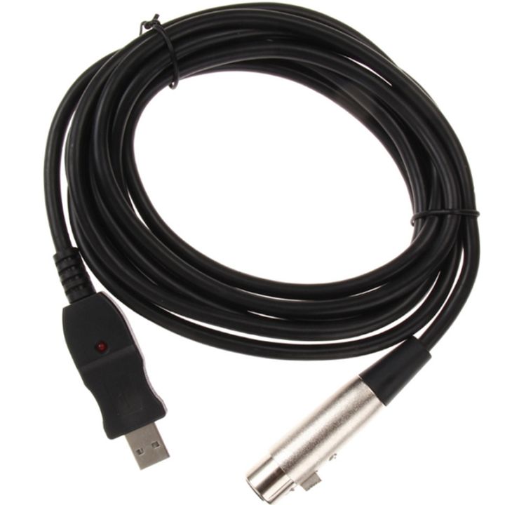 USB Microphone Cable USB Male to XLR Female Mic Link Studio Audio Cable ...