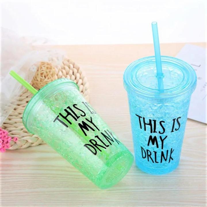 Plastic Cool Glass Shaped Sipper Bottle 0.5L capacity | Daraz.com.bd