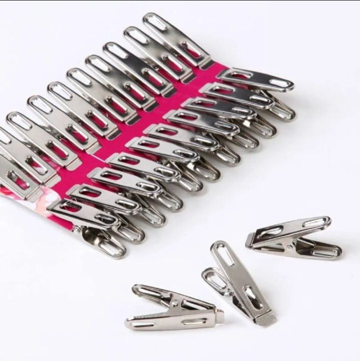 Stainless steel cloth drying clip-silver piece set-Hanger 20 pcs clip ...