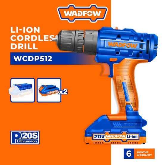 Lithium-ion cordless drill 20V WADFOW-WCDP512 | Daraz.com.bd