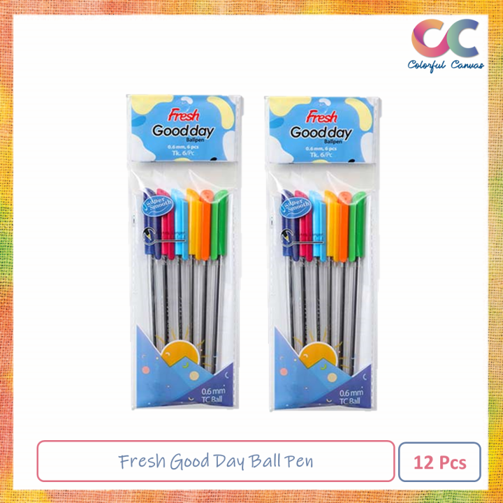 Fresh Good Day Ball Pen 6 Pcs 2 Pack | Daraz.com.bd