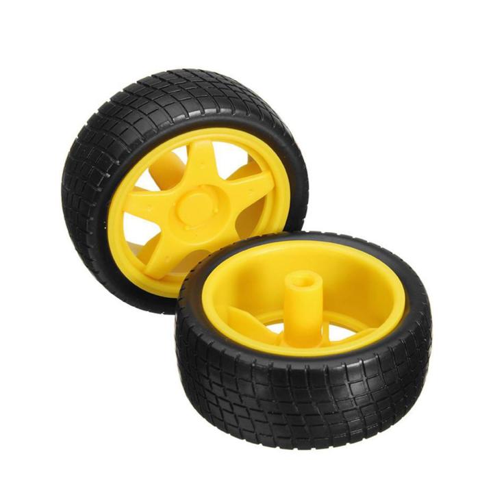 2 Pcs Smart Robot Car Tyres Wheels For Arduino TT Gear Motor Chassis ...