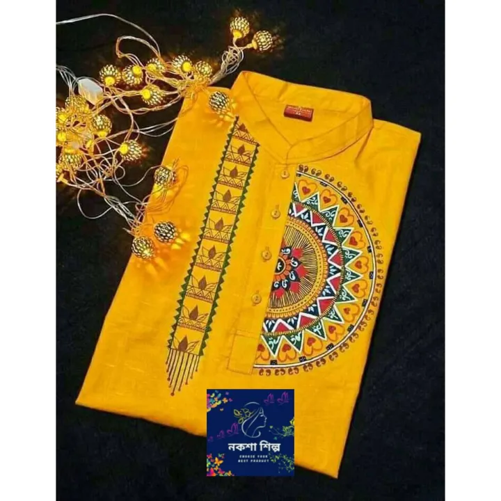 New special panjabi for man 2022 || Hand Painted Khadi Punjabi ...