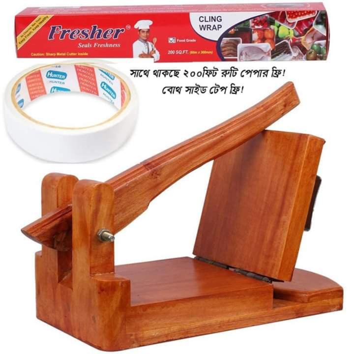 Wooden Ruti Maker - with free roti maker wrapping poly roll and both ...