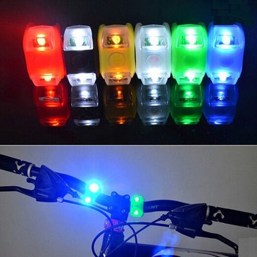 2Pcs Waterproof Super Frog White+Red LED Bicycle bike Head Light ...