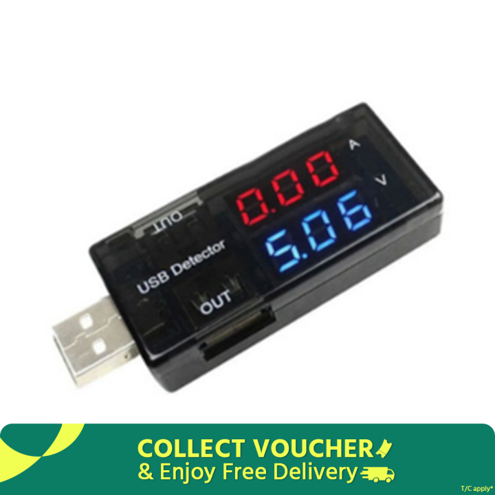 USB current and voltage detector tester USB meter voltage meter tester ...