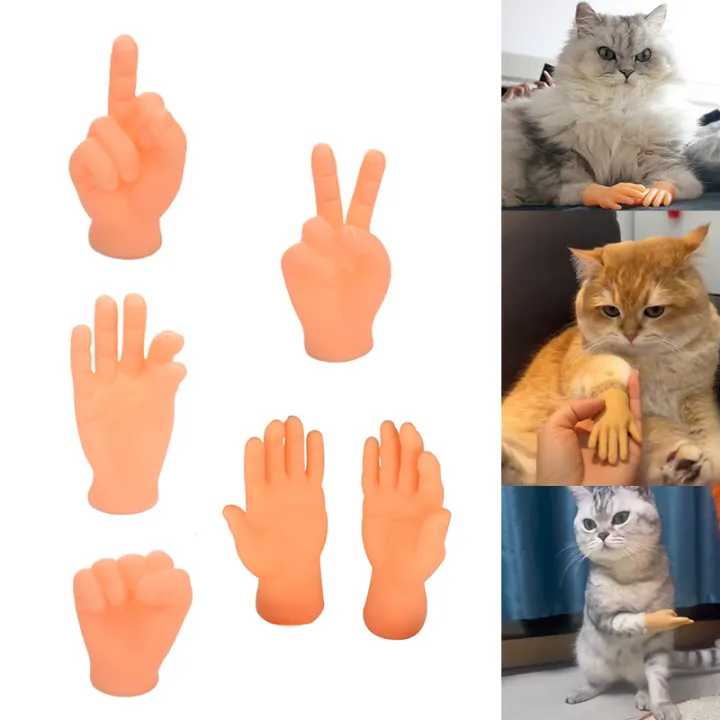 【New release】 1Set Cats Cat Gesture Finger Cot Cat Finger Sleeve Mini ...