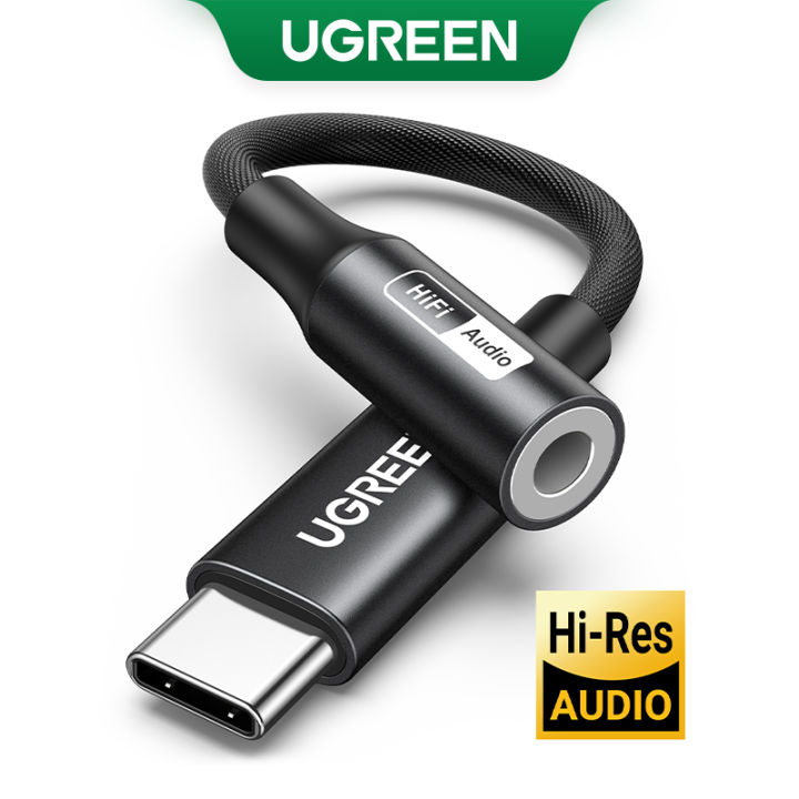 UGREEN USB C to 3.5mm Audio Adapter Hi-Res Type C to Aux Dongle HiFi ...
