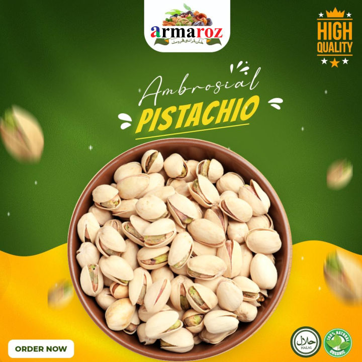 Salted Pista Badam Baja Pesta Nuts - 500gm/Indulge in the Rich Nutty ...