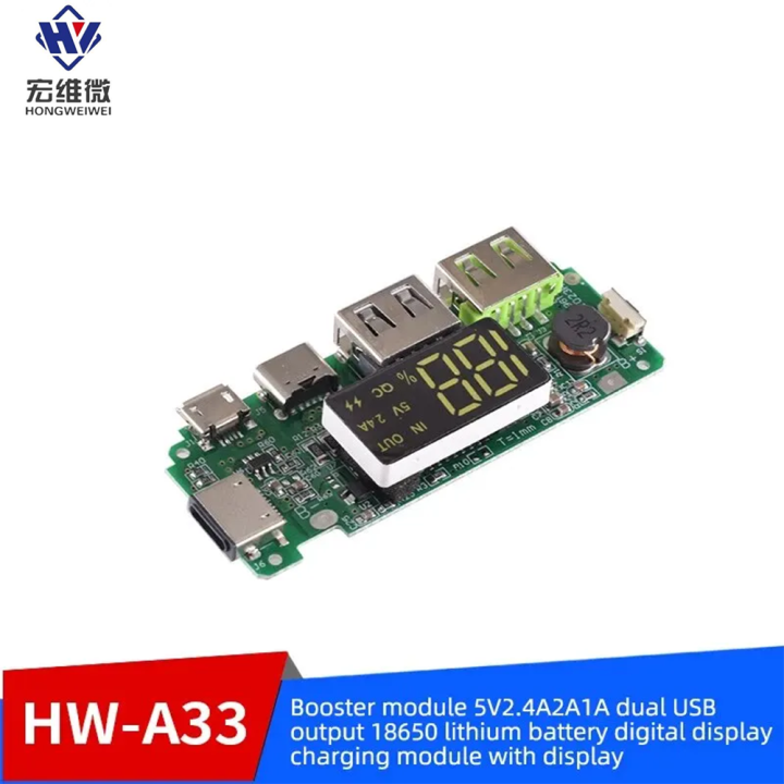 18650 Charging Board Dual USB 5V 2.4A Mobile Power Bank ModGood productule 186 50 Lithium ...
